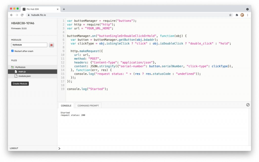 Device Manager | Flic Smart Button
